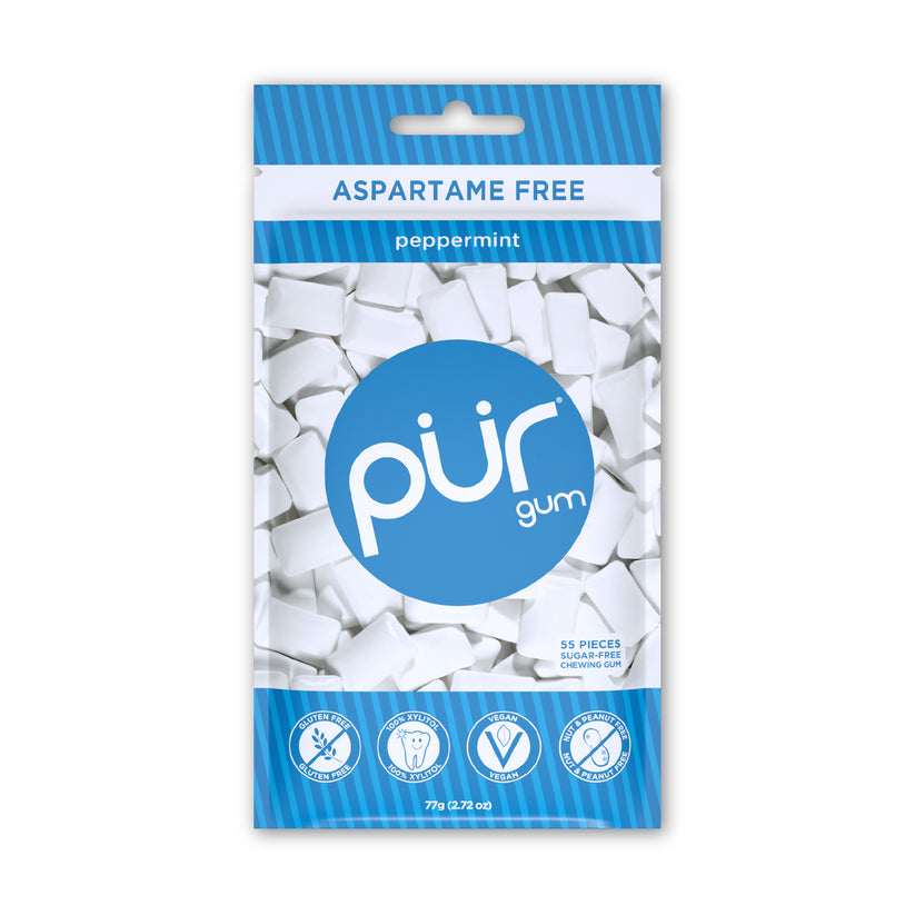 PUR Peppermint Gum, 55pc Bag – The PUR Company